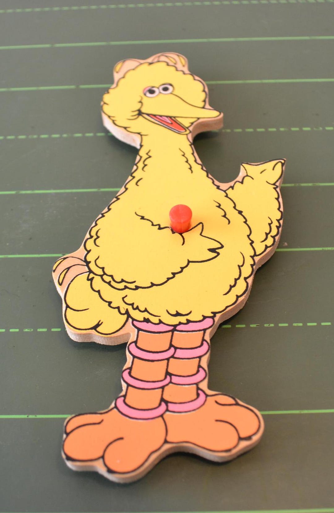 Vintage Wood Sesame Street Yellow Big Bird Refrigerator Magnet - Etsy