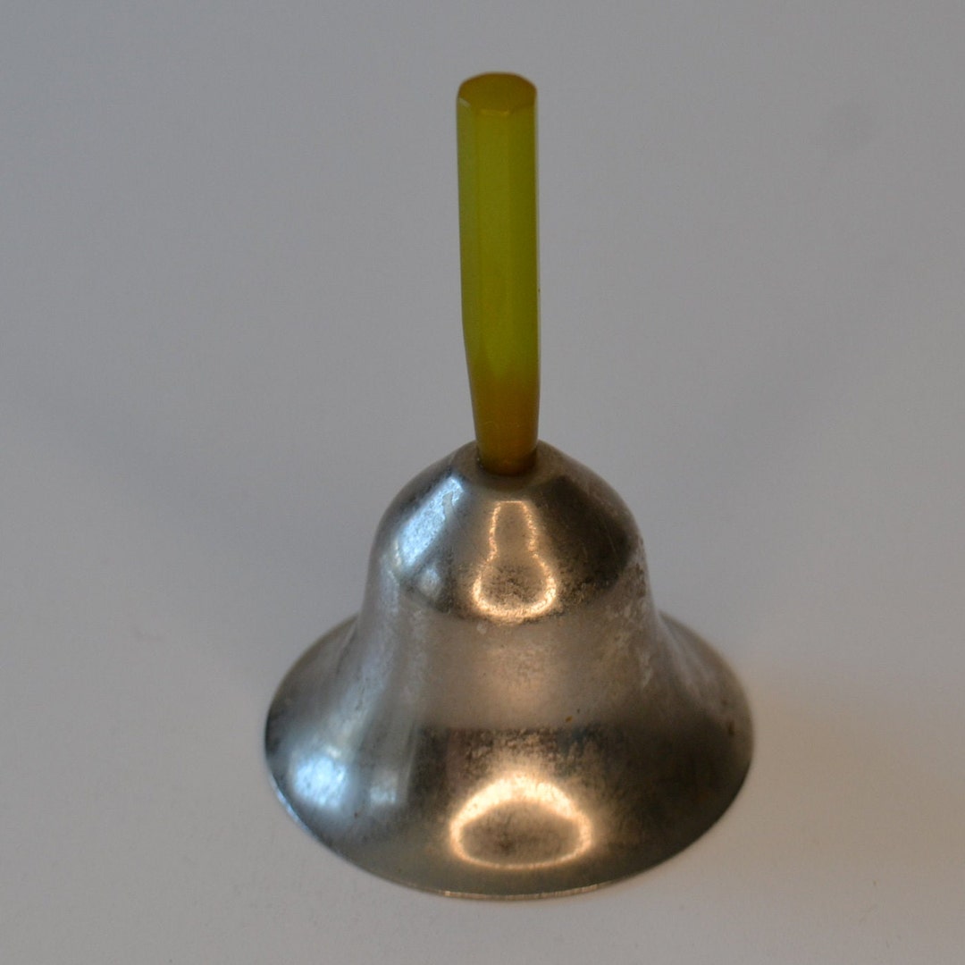 Vintage Small Green Bakelite Handle Metal Handbell Bell - Etsy