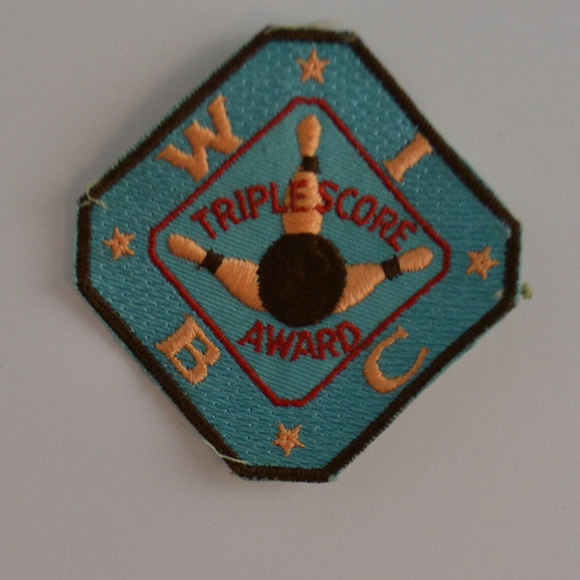 Vintage Triple Score Bowling Award Embroidered Badge Patch - Etsy
