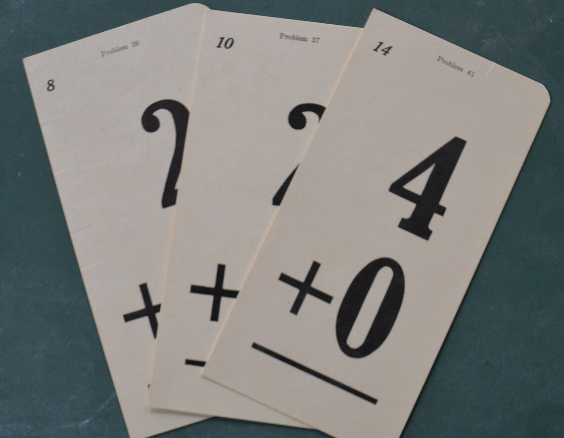 Vintage Teaching Educational Number Subtraction Addition Math | Etsy