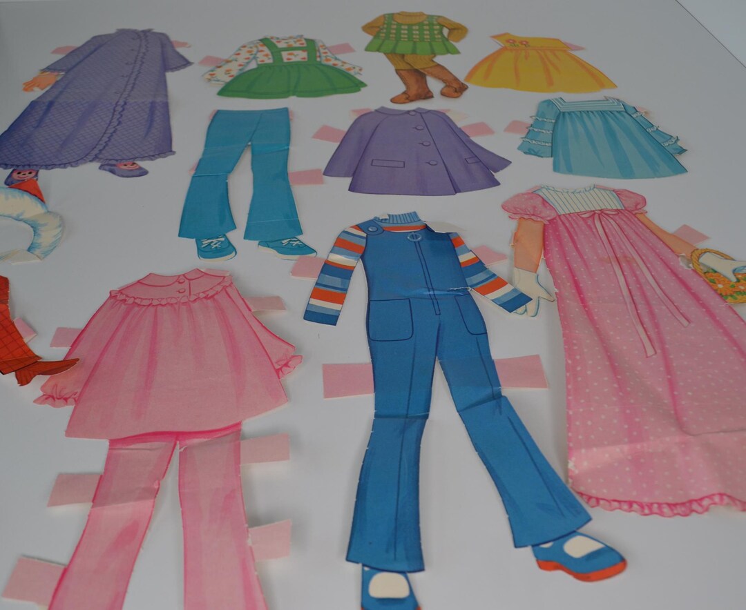 Vintage Children Kids Pretend Play Fashion Paper Cut-out Female Girls ...