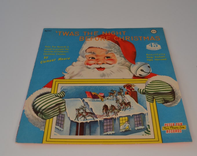 Vintage 45 Record Cover Sleeve Empty Sleeve Twas the Night Befere ...