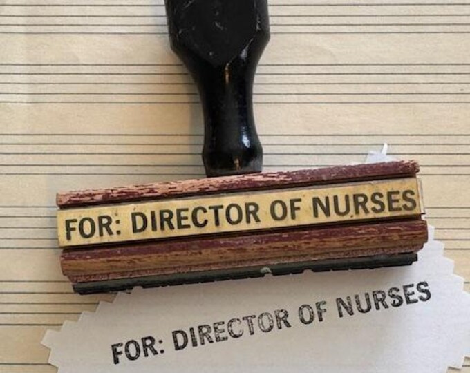 Vintage Office Business Type Wood Handled Rubber Mounted Stamp - For ...