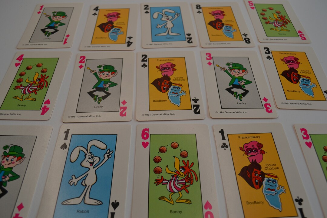 Vintage Big Characters General Mills Kids Cereal 1981 Cards Assorted ...