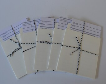 Blank Library Cards | Etsy