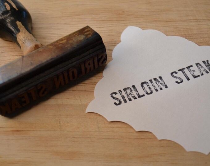 Vintage Butcher Meat Type Wood Handled Rubber Mounted Stamp - Soup Bone ...