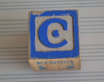 Vintage Blue White Block Letter Initial Refrigerator Magnet G - Etsy