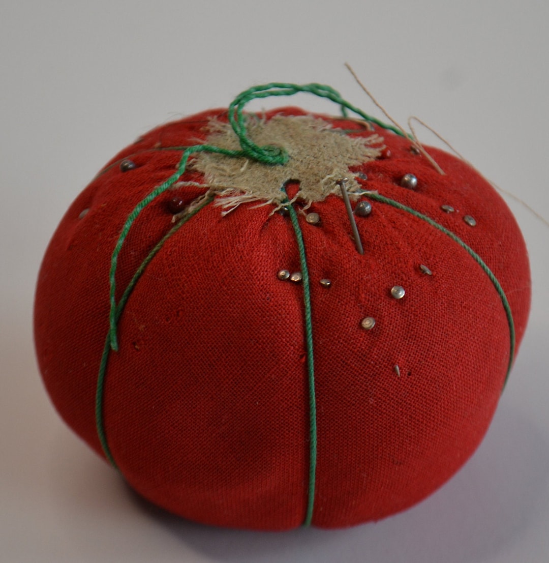 Vintage Sewing Craft Red Tomato Collectible Needle Pincushion - Etsy