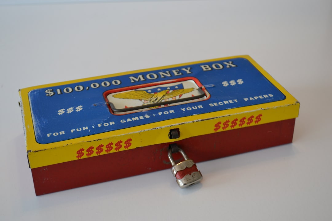 Vintage Childrens Kids Metal Rectangle Money Box Savings Bank - Etsy