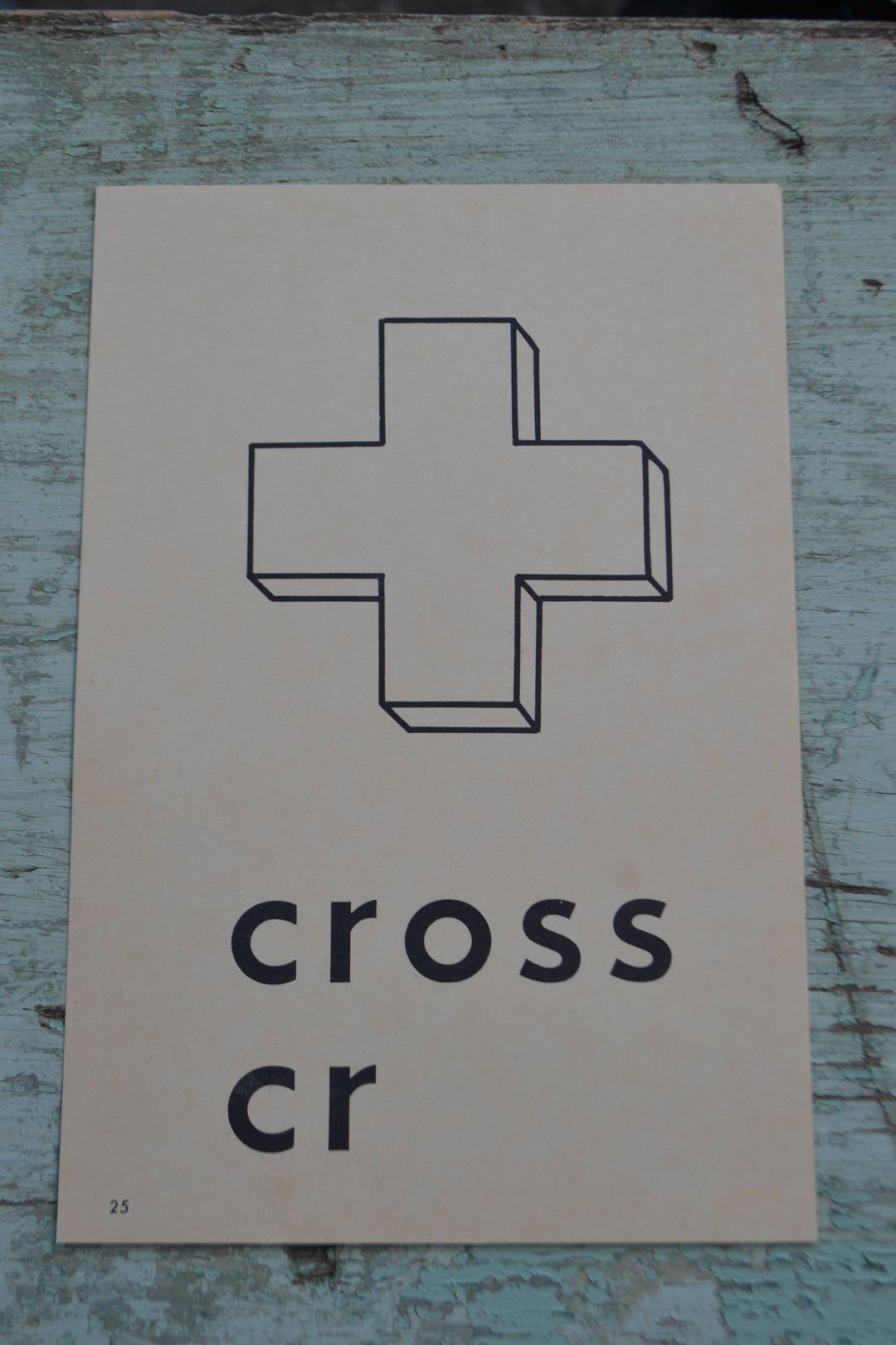 Vintage 1950s Flashcard Flash Card Picture Image Ephemera Cross - Etsy