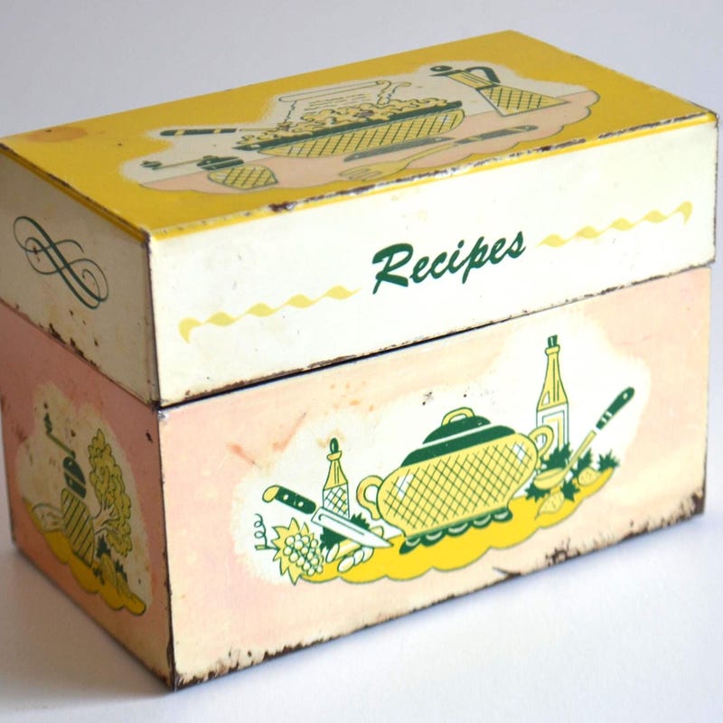 Recipe Card Tin - Etsy Australia