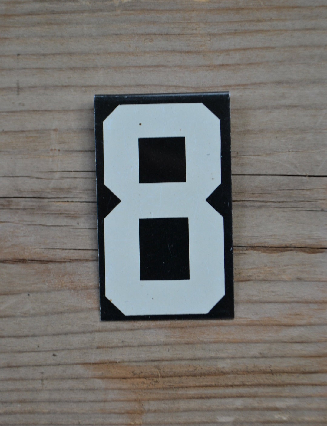 Metal Vintage Advertising Signage Black White Number Eight 8 - Etsy