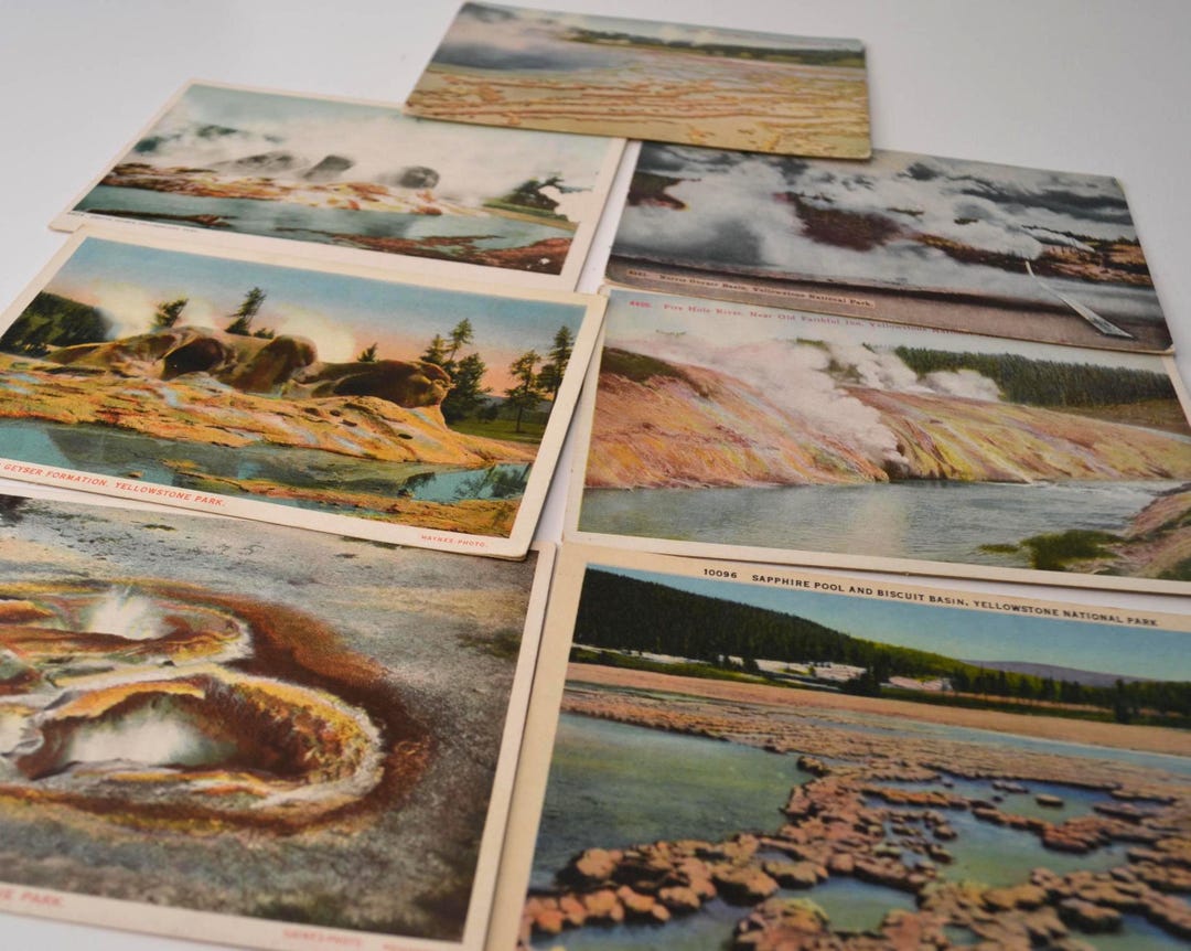 Vintage Ephemera Memory Iconic Souvenir Outdoor Travel Spring Geyser ...