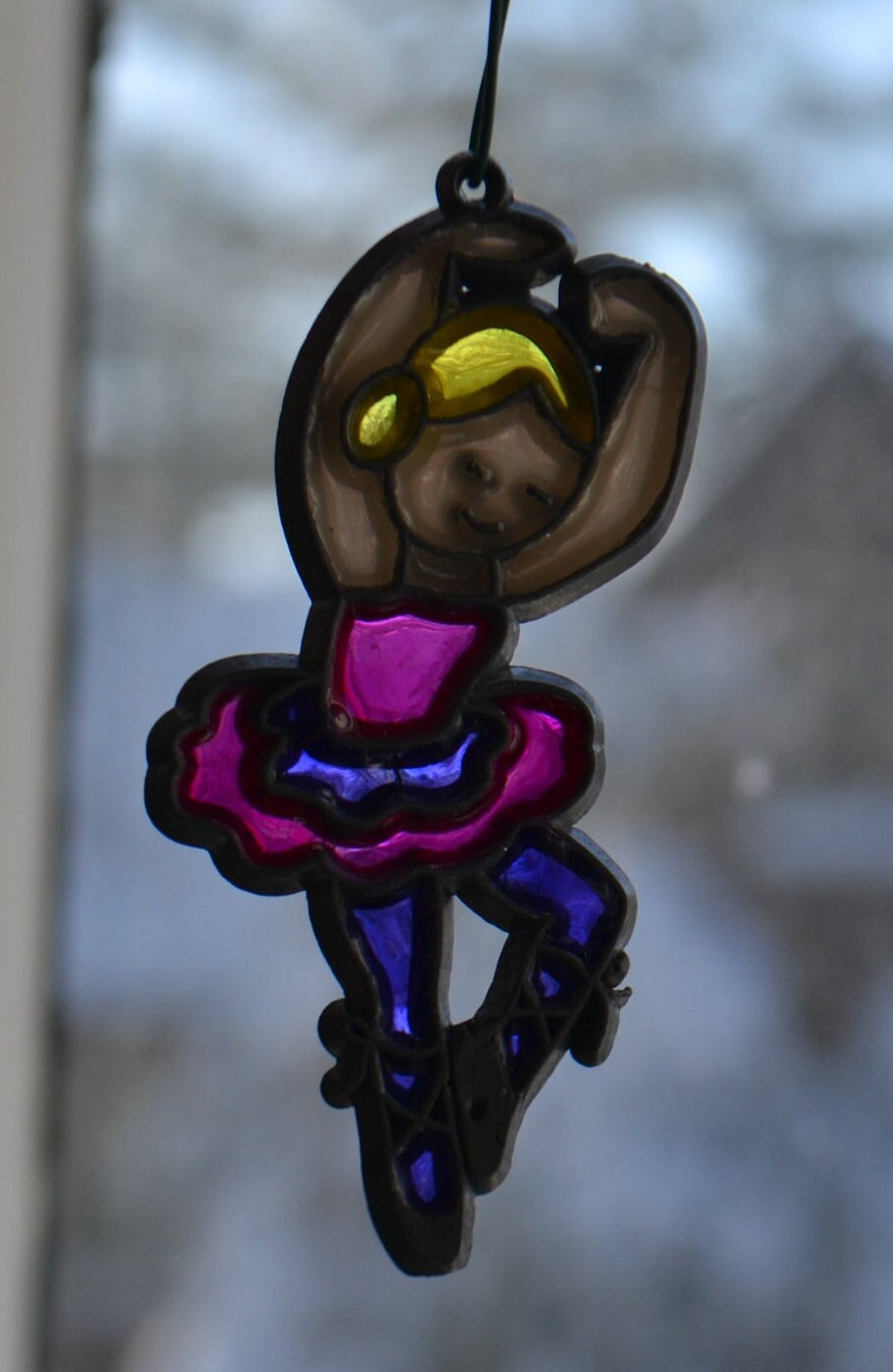Vintage Window Ballet Ballerina Dance Dancer Stained Glass Ornament - Etsy