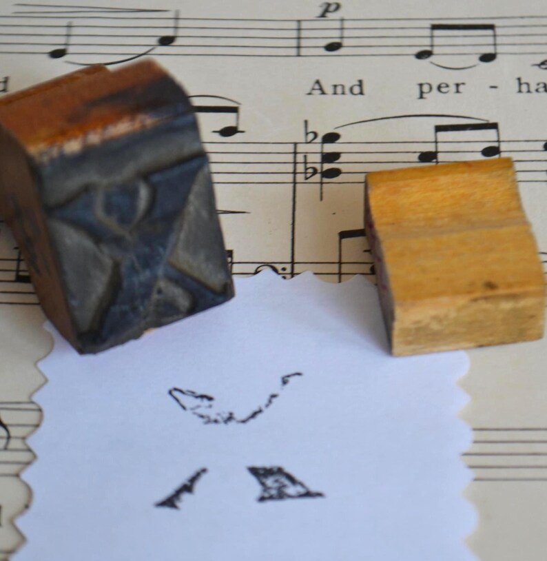 Vintage Classroom Letter Word Wood Handled Rubber Mounted Stamp ...