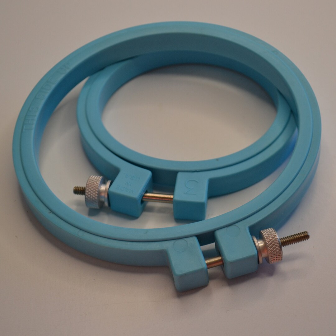 Vintage Plastic Blue Small Assorted Round Embroidery Hoops Lot of 2 - Etsy