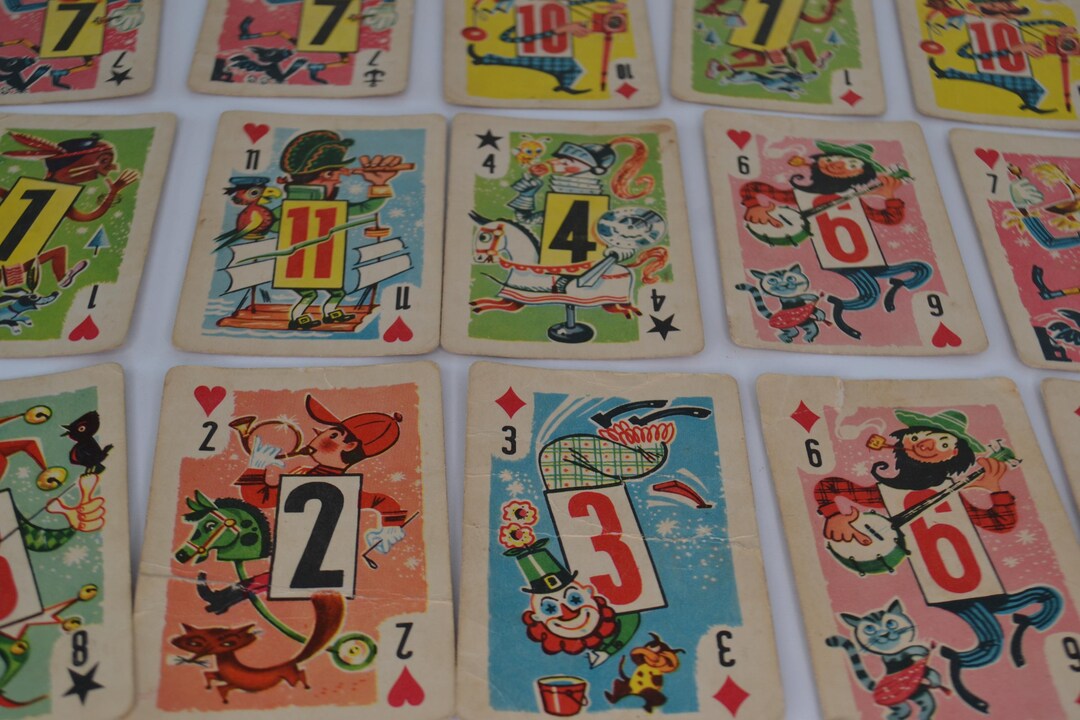 Vintage Whitman Character Childrens Kids Game Cards Lot of 11 - Etsy