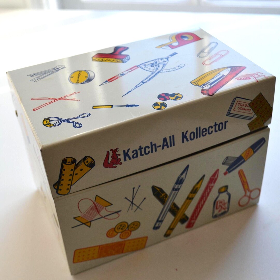 Vintage Metal Katch-all Kollector Office Home Organization Kitchen ...