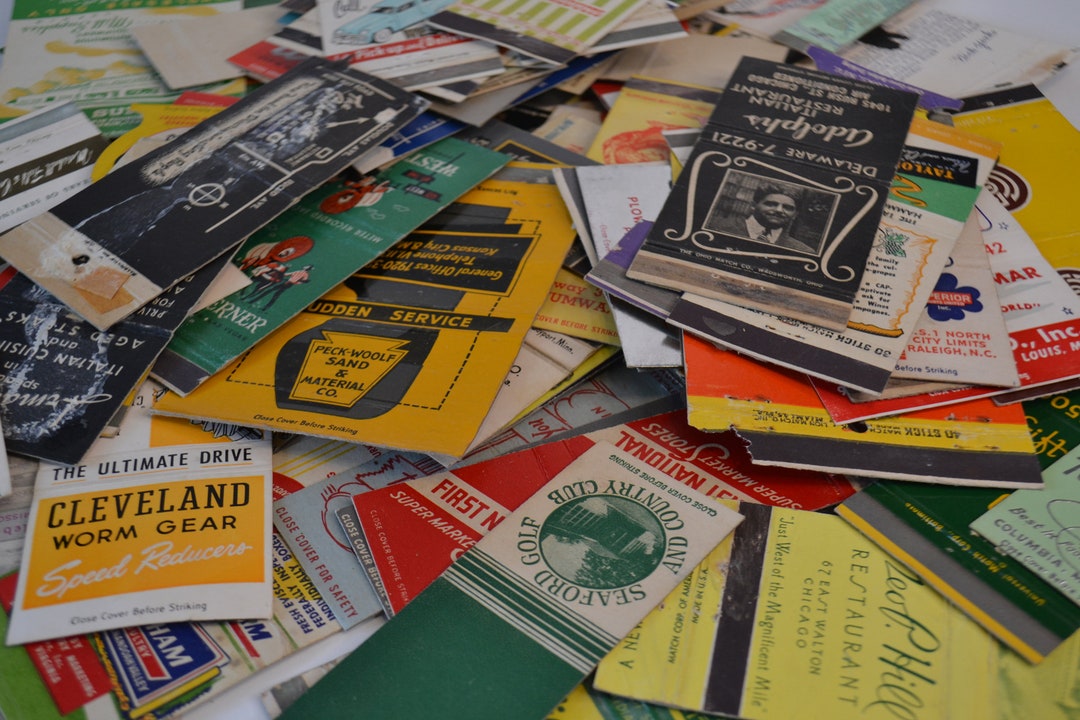 Vintage Empty Used Matchbooks Assorted Lot of 50 - Etsy