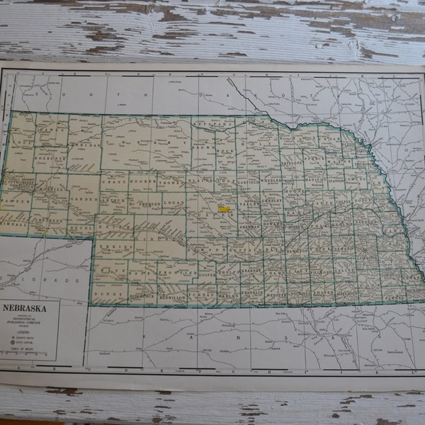 Vintage Travel Map - Etsy