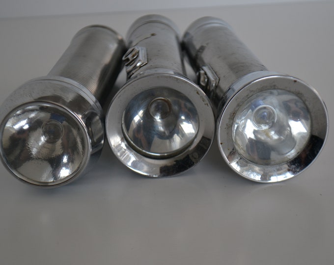 Vintage Assorted Silver Aluminum Flashlights Lot of 3 - Etsy