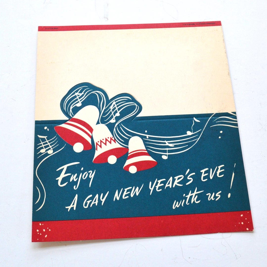 Vintage Enjoy A Gay New Year's Eve Party Event Restaurant Paper ...