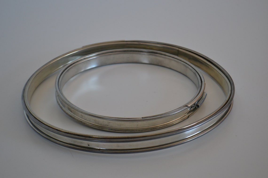 Vintage Silver Metal Round Embroidery Hoops Lot of 2 - Etsy