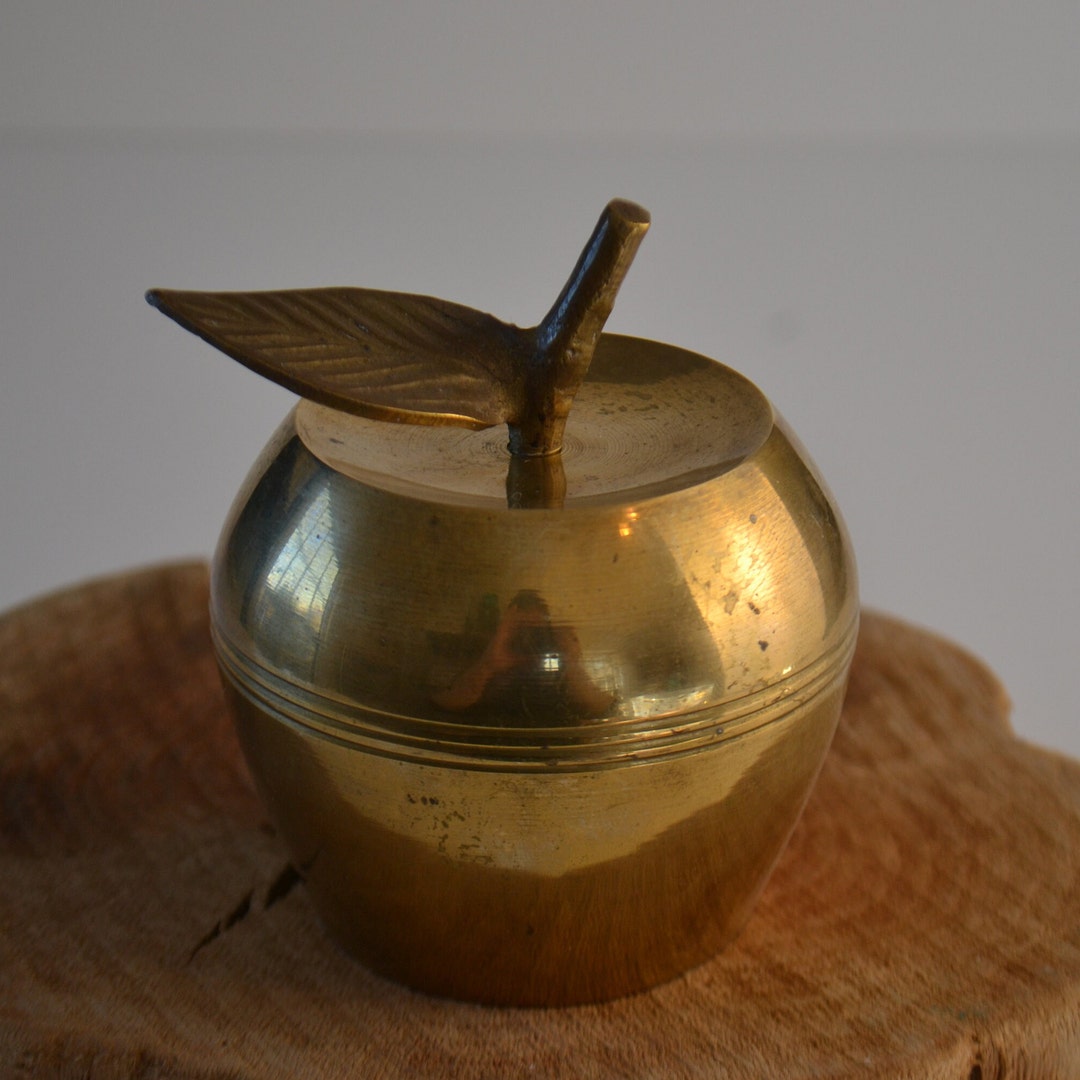 Vintage Brass Gold Large Fruit Apple Bell - Etsy