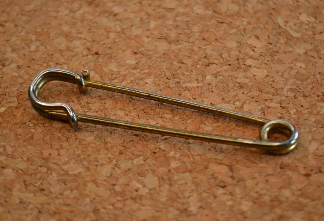 Vintage Large Silver Laundry Locker Safety Pin - Etsy