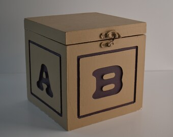 Wood Alphabet Box - Etsy