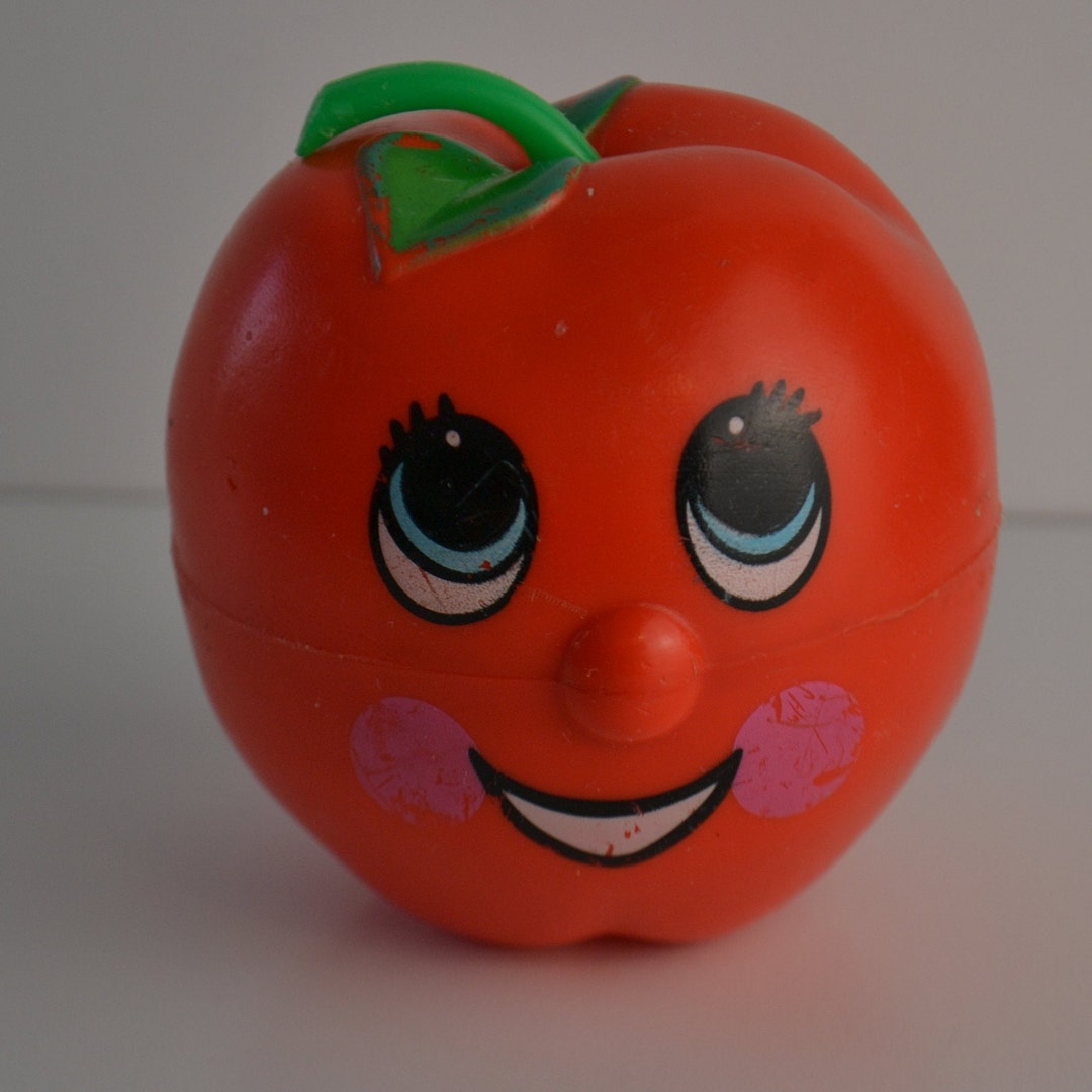 Vintage Plastic Pretend Play Shakeable Kids Red Apple - Etsy