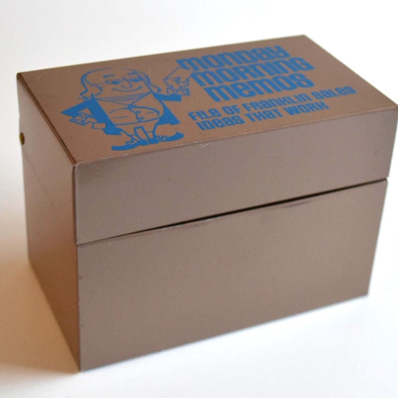Metal Index Card Boxes - Etsy