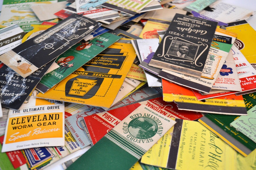 Vintage Empty Used Matchbooks Assorted Lot of 50 - Etsy