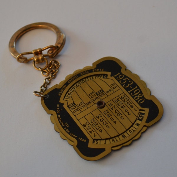 Calendar Keychain - Etsy
