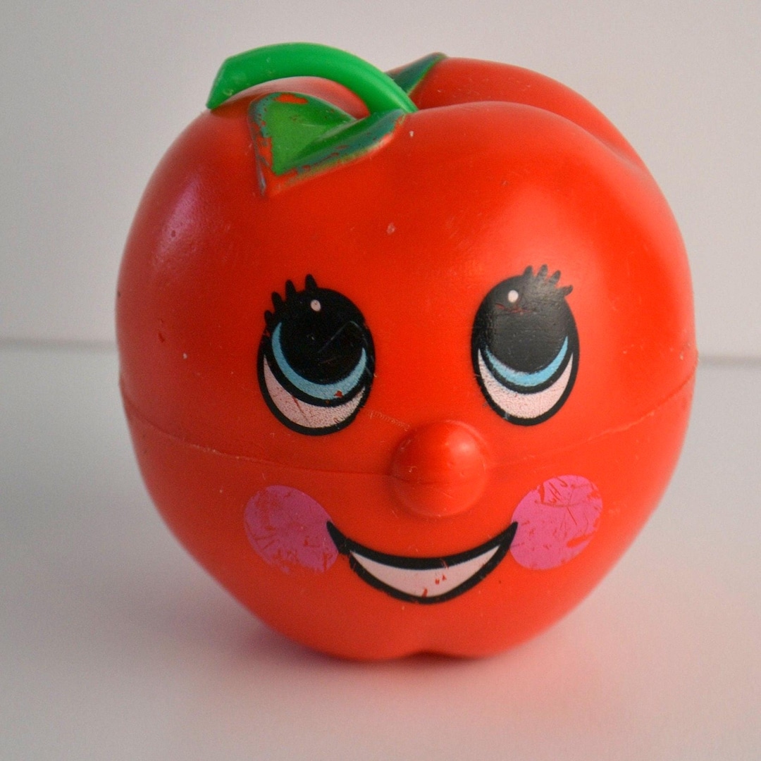 Vintage Plastic Pretend Play Shakeable Kids Red Apple - Etsy