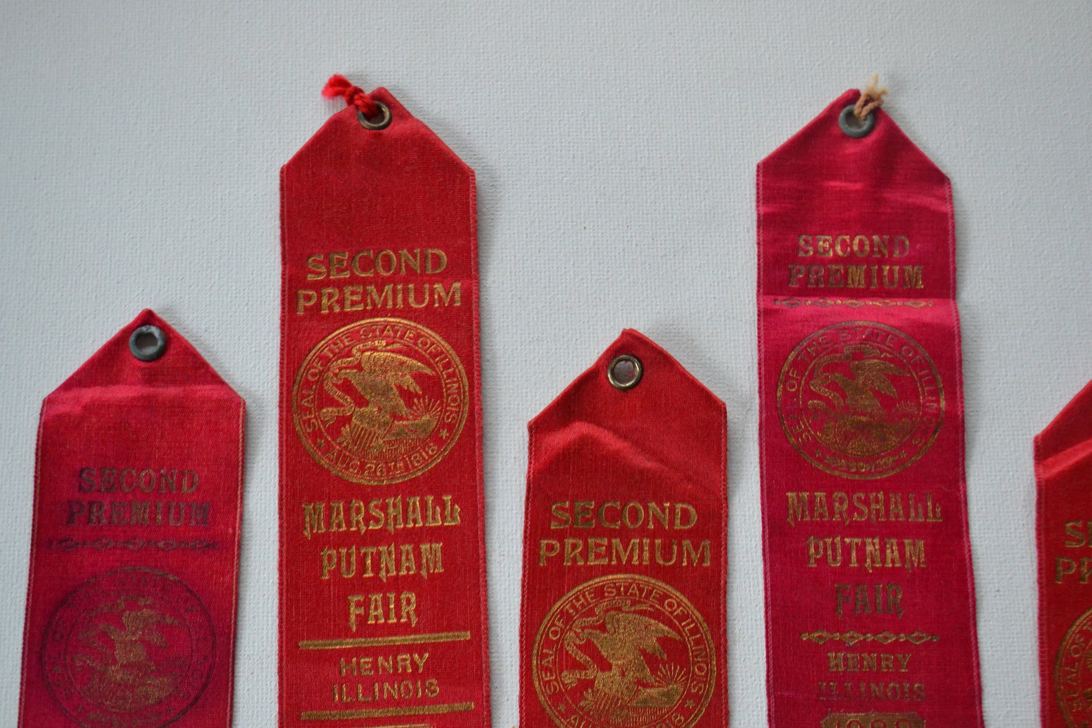 Antique Vintage Assorted Fair Satin Ribbons Red Marshall | Etsy