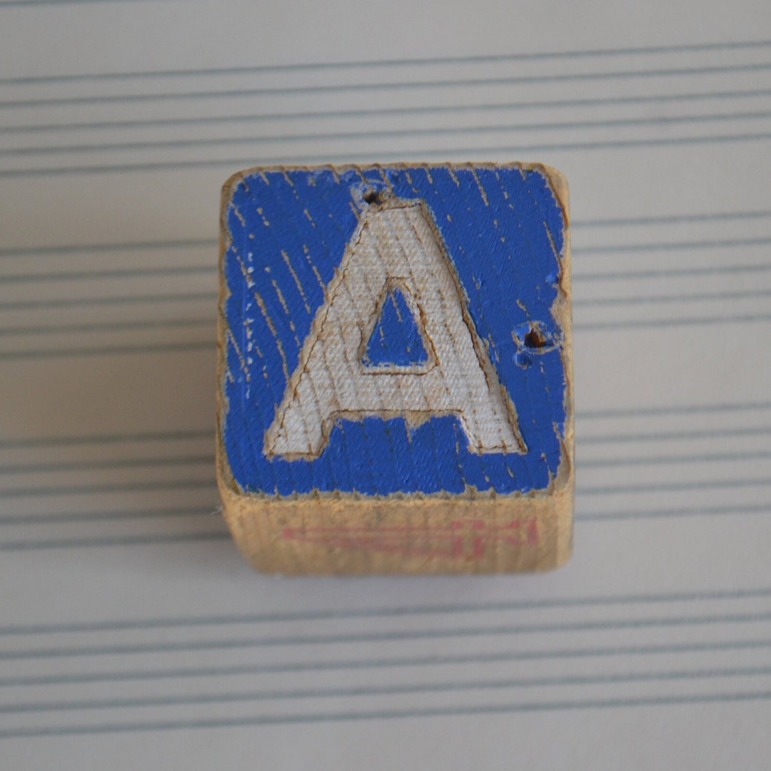 Vintage Blue Block Letter Initial Refrigerator Magnet A - Etsy