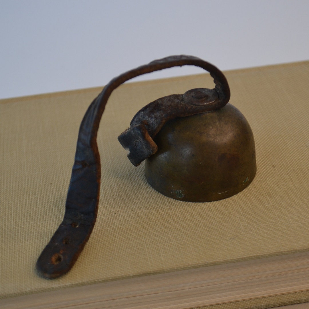 Vintage Antique Brass Hand Bell - Etsy