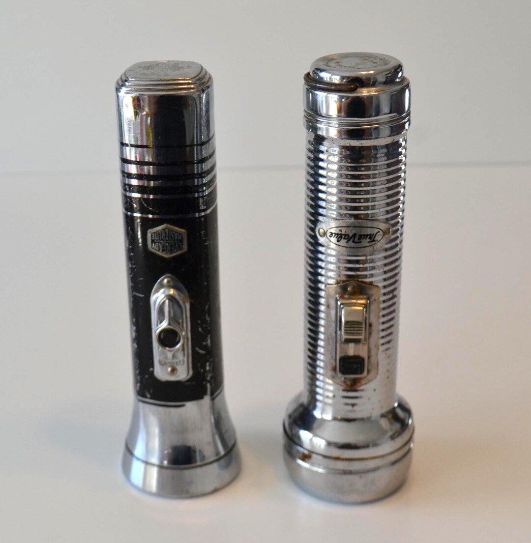 Vintage True Value Eveready Silver Metal Flashlights Lot of 2 - Etsy