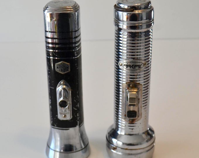 Vintage True Value Eveready Silver Metal Flashlights Lot of 2 - Etsy