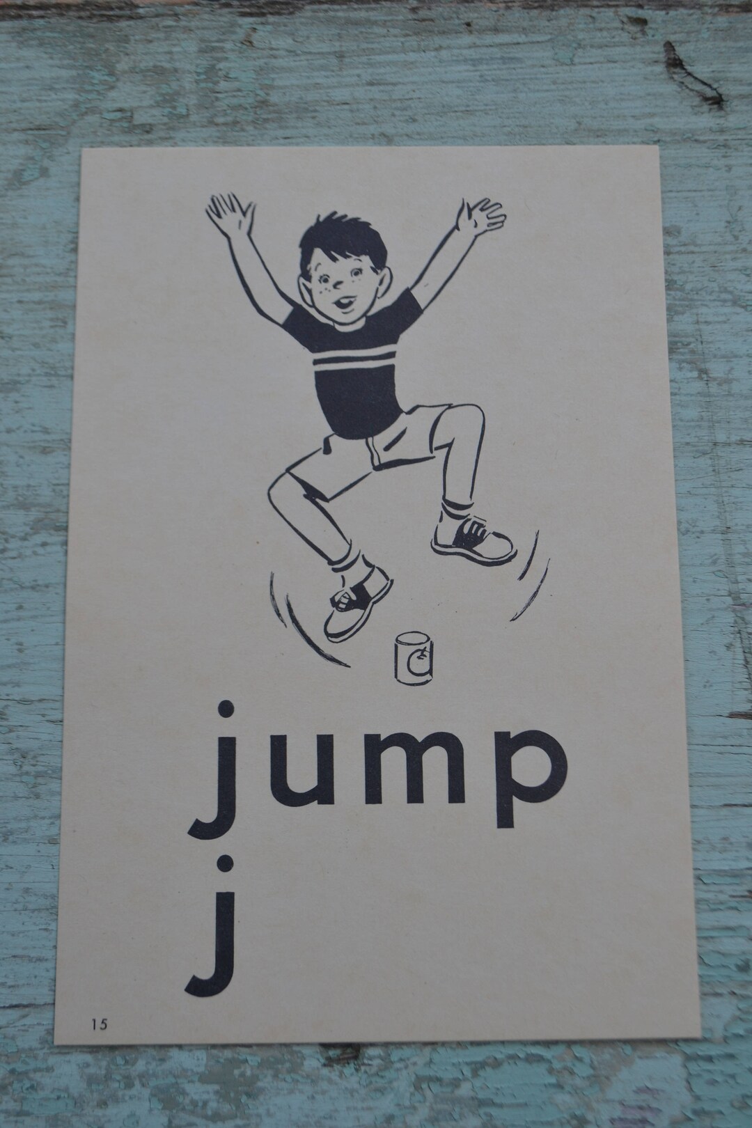 Vintage Ephemera Picture Flash Card Flashcard Large 1950s 8"x5.5 ...