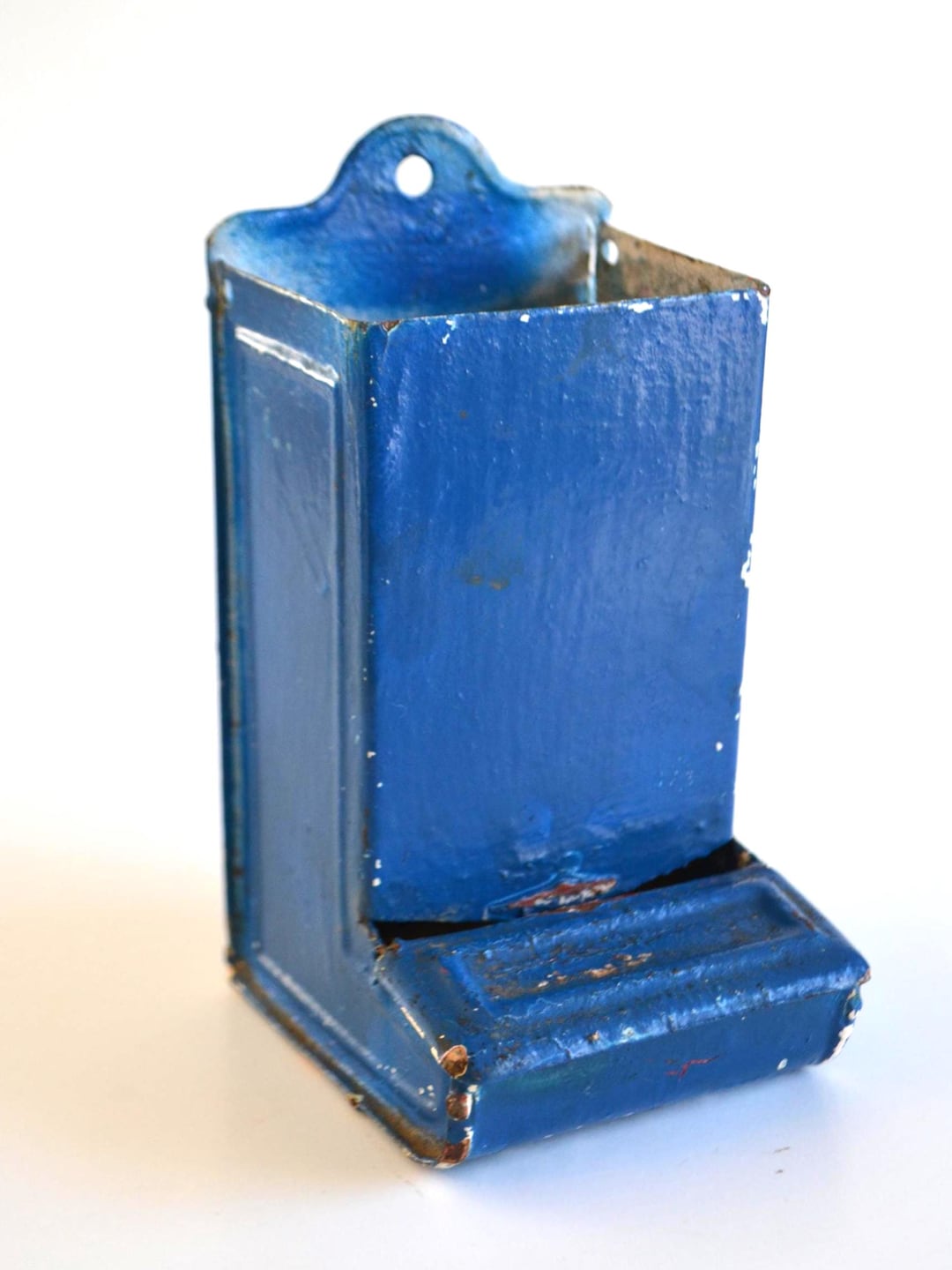 Vintage Blue Metal Wall Storage Matchbox Matches Matchstick Holder - Etsy