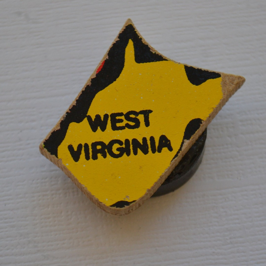 Vintage Wood Puzzle Yellow West Virginia State Refrigerator Magnet - Etsy