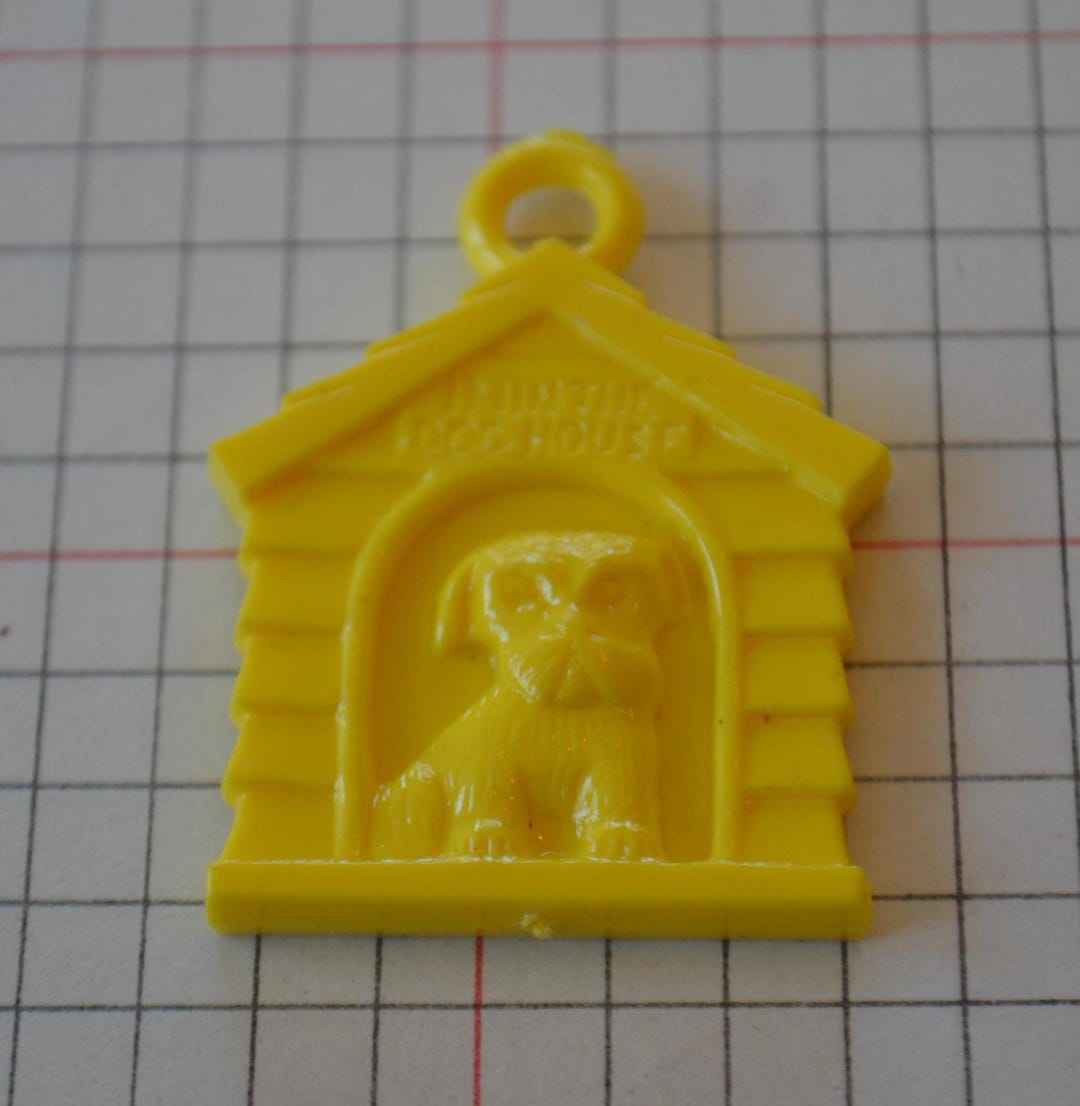 Vintage Plastic Yellow Dog House Jewelry Charm - Etsy