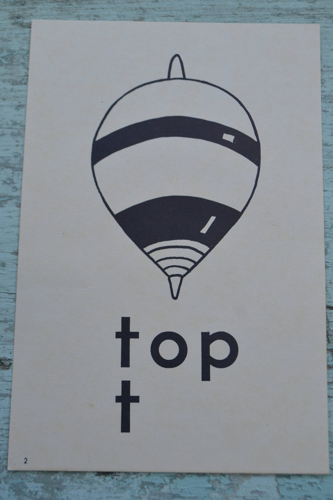 Vintage Phonics Flashcard Flash Card Paper Ephemera 1950's Large Toy ...