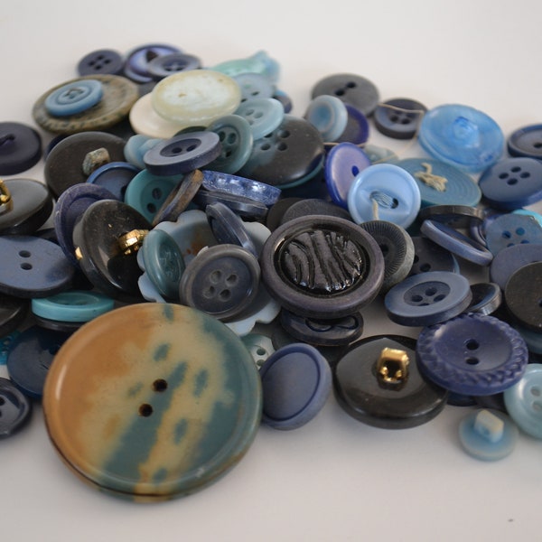 Blue Buttons - Etsy