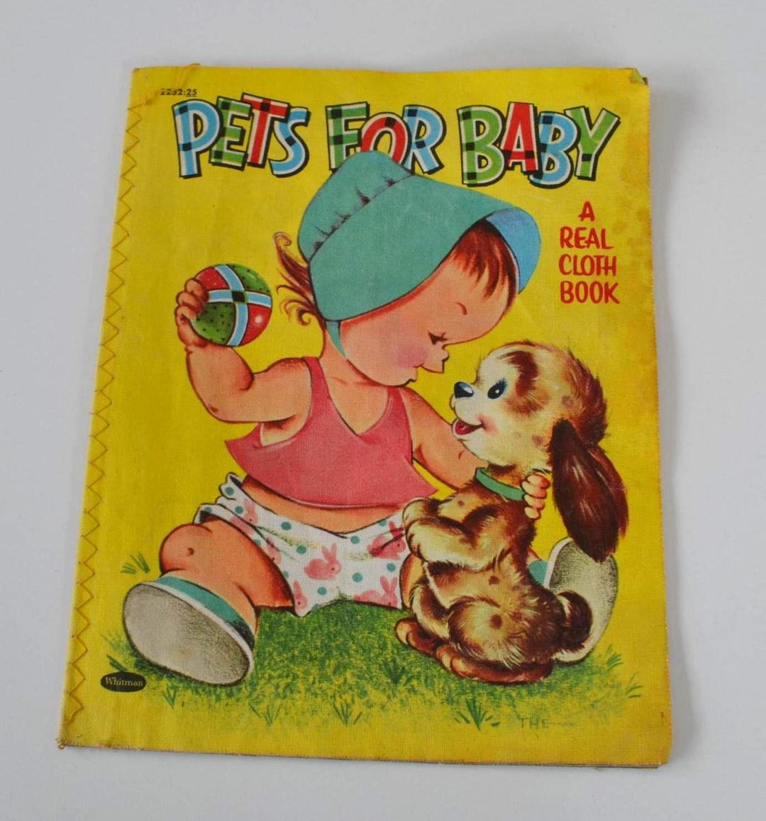 Vintage 1958 Whitman Childrens Kids Baby's Real Cloth Book - Pets for ...