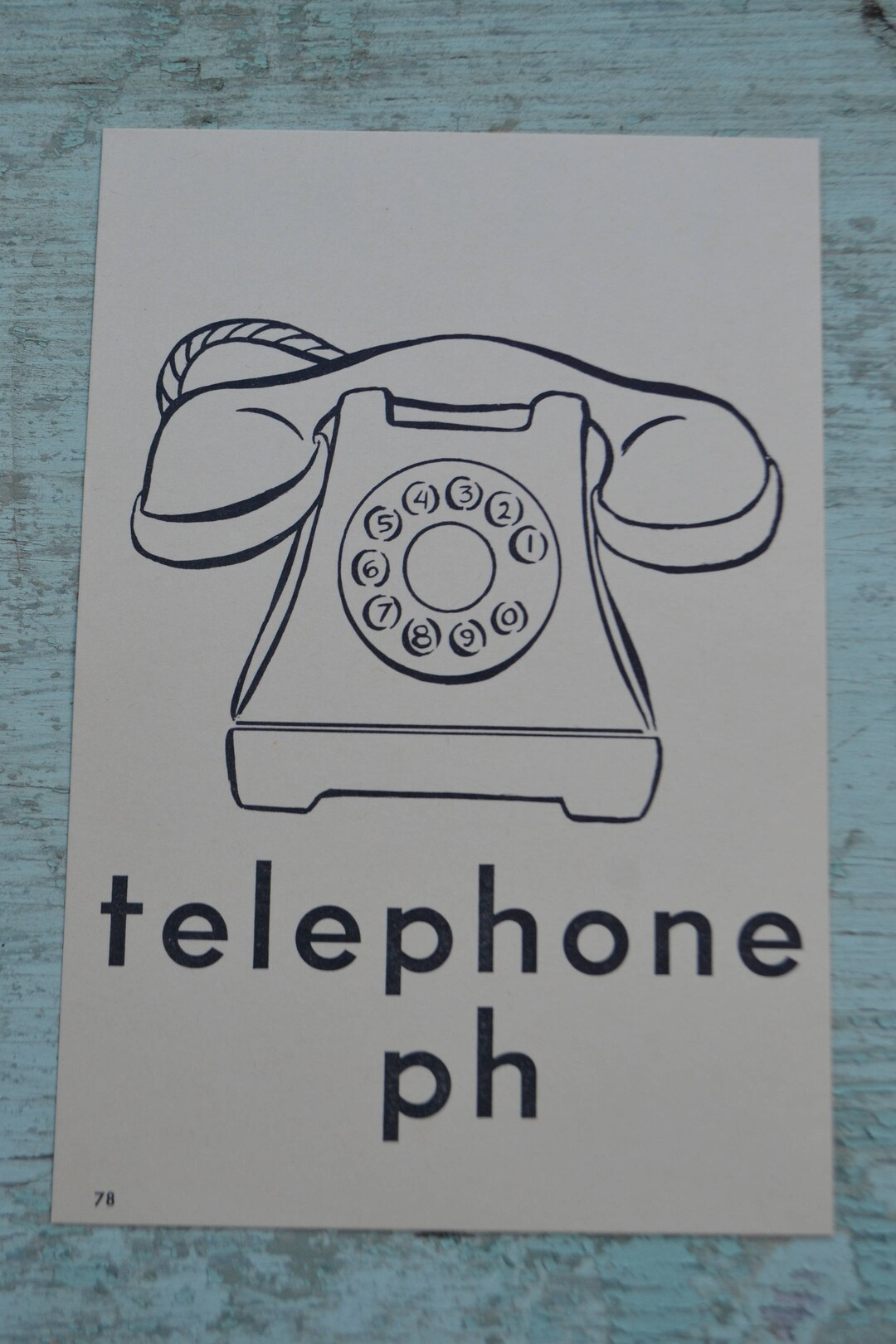 Vintage Ephemera Scrapbooking Large Picture Print Flash Card Flashcard ...