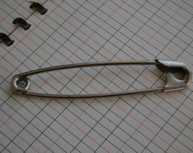 Vintage Large Silver Laundry Horse Locker Safety Pin - Etsy
