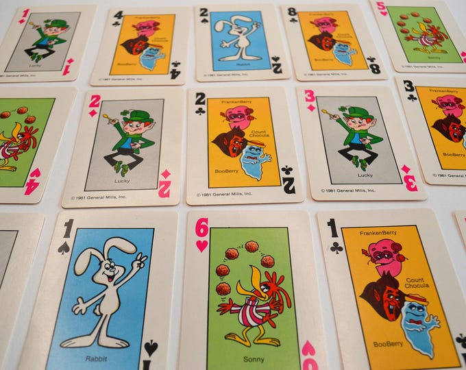 Vintage Big Characters General Mills Kids Cereal 1981 Cards Assorted ...